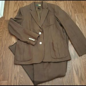 Ralph Lauren | Pants & Jumpsuits | Ralph Lauren Brown Linen Pants Suit | Poshmark